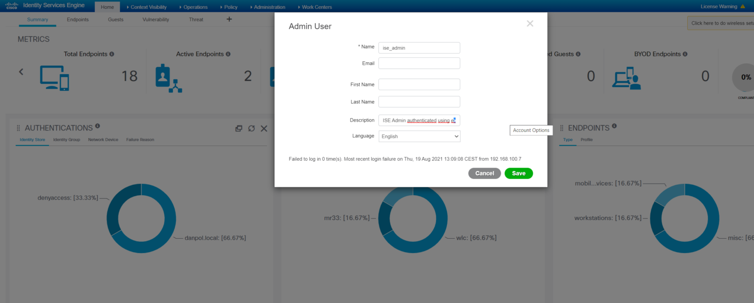 ISE – Admin access using external Radius server – Adrian Danek ...